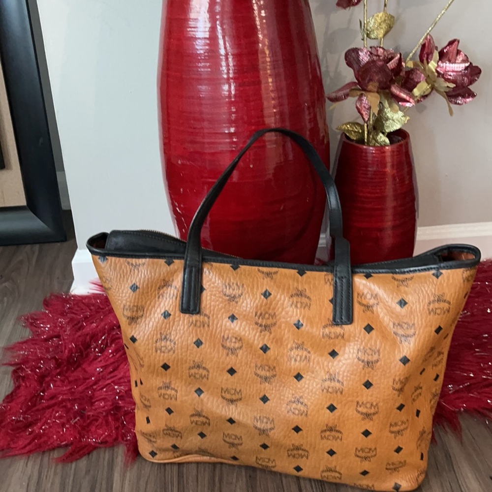 Orange & Black Mcm Bag - Gem